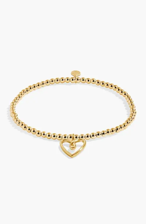 A LITTLES & CO A Little "lucky To Have A Sister Like You" Gold-tone Heart Charm Bracelet - Gold Plated