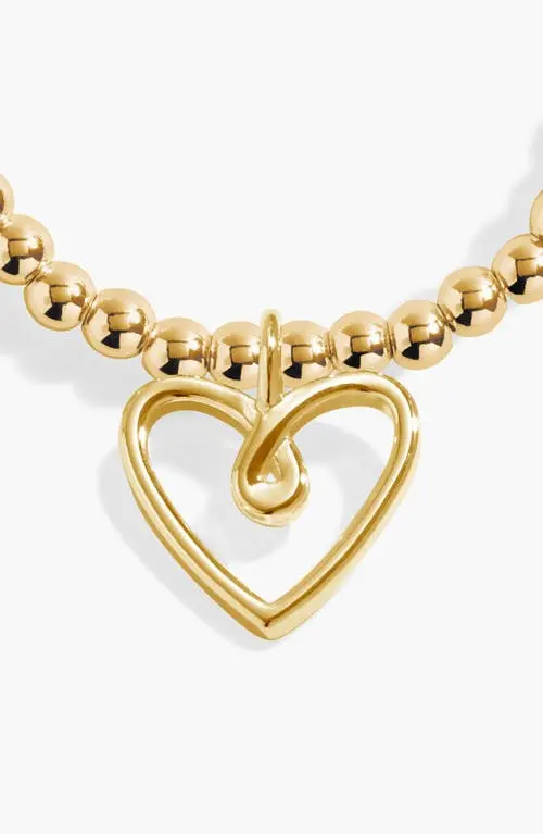 A LITTLES & CO A Little "lucky To Have A Sister Like You" Gold-tone Heart Charm Bracelet - Gold Plated
