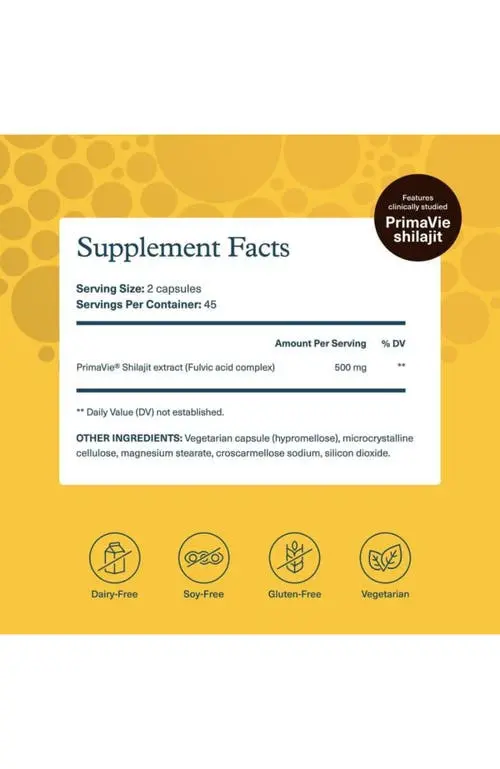 YOUTHEORY Shilajit Advanced Antioxidant Energy Support Supplement Capsules 90 Vegetarian Capsules