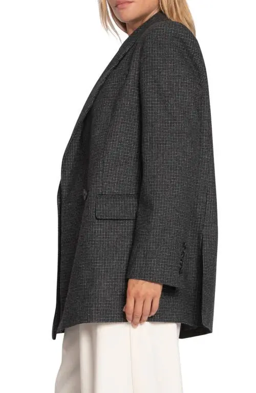 BELLE & BLOOM Double Breasted Plaid Blazer