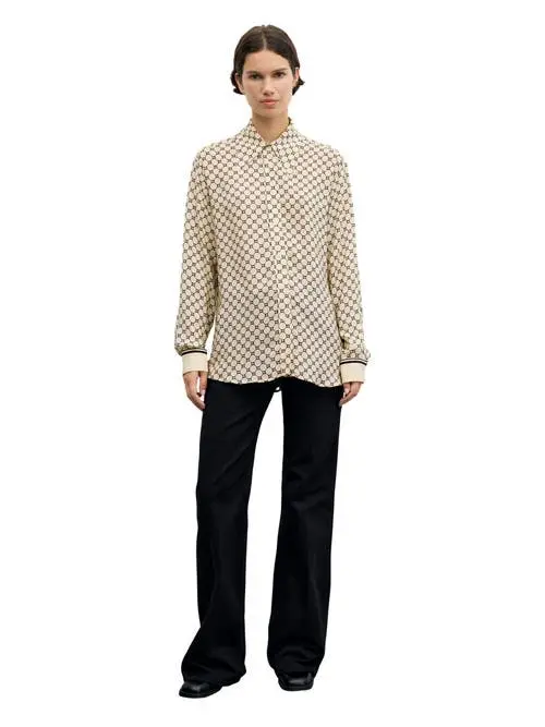 Gerard Darel Jimi Geometric Fluid Shirt