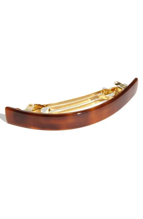France Luxe Narrow Rectangle Hair Clip - Tortoise