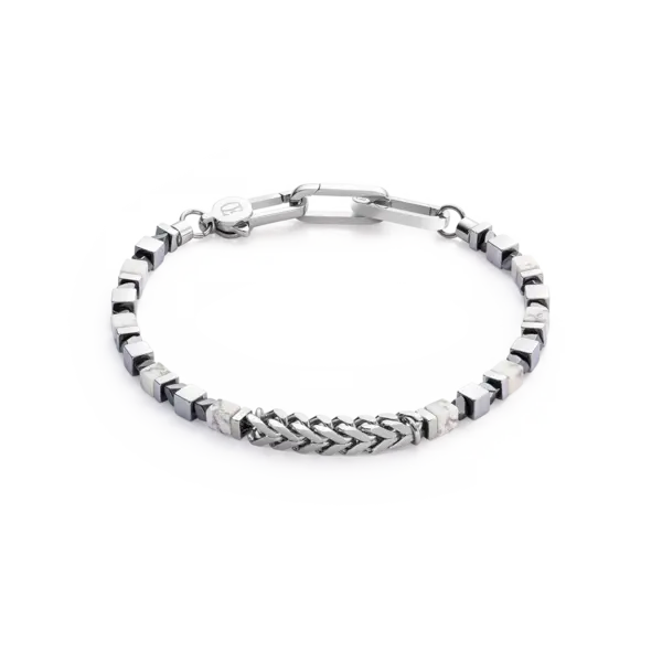 COEUR DE LION Precious Cubes & Chain Bracelet - Silver