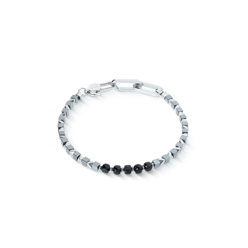 COEUR DE LION Pulse Line Bracelet With Black Spinel And Stainless Steel