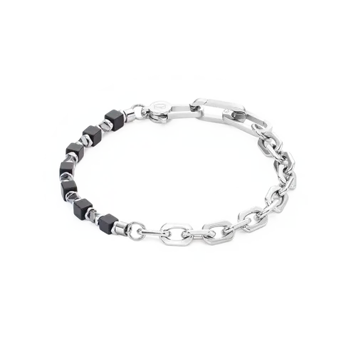 COEUR DE LION Cubes Fusion Link Chain Bracelet - Silver