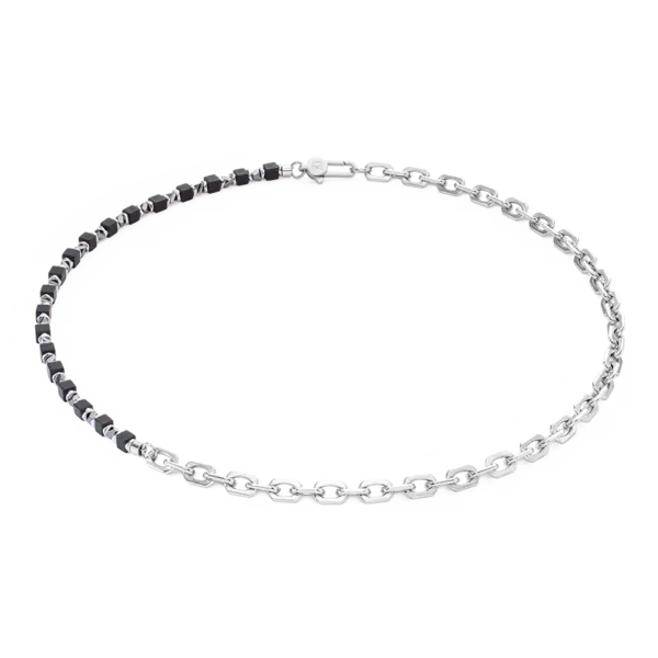 COEUR DE LION Cubes Fusion Link Chain Necklace - Silver