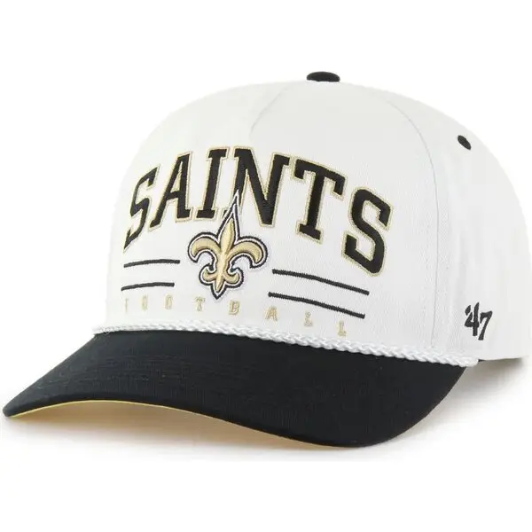 '47 Black New Orleans Saints Roscoe Two-toned Hitch Adjustable Hat