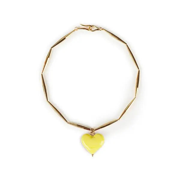 Tohum Design Cuore Necklace – Lemon - Yellow