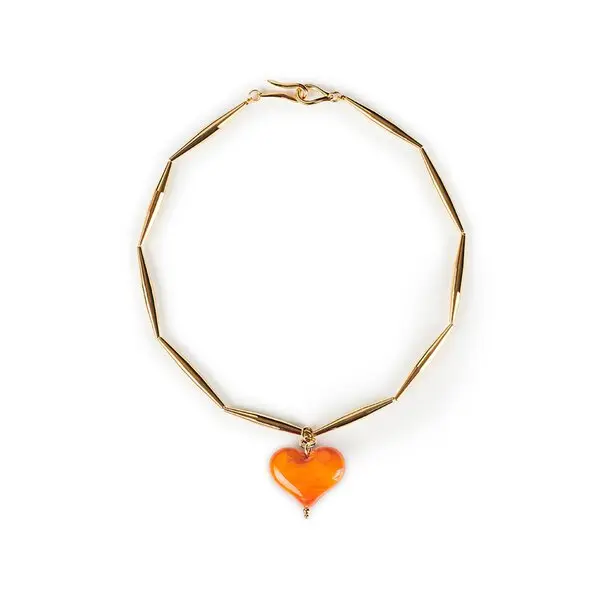 Tohum Design Cuore Necklace – Mandarin - Orange