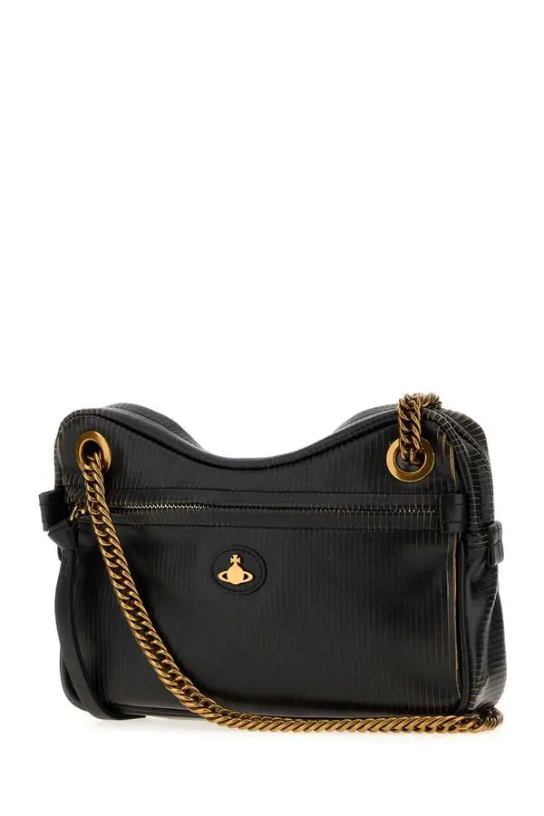 VIVIENNE WESTWOOD Leather Medium Dolce Shoulder Bag