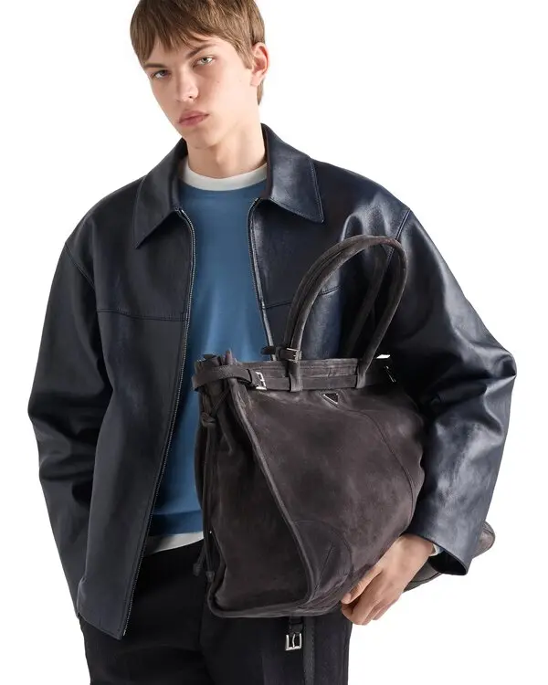 Prada Bonnie Suede Tote Bag