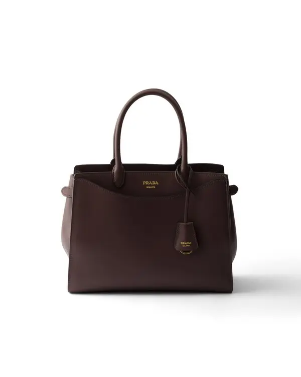 Prada Large Leather Handbag - Brown