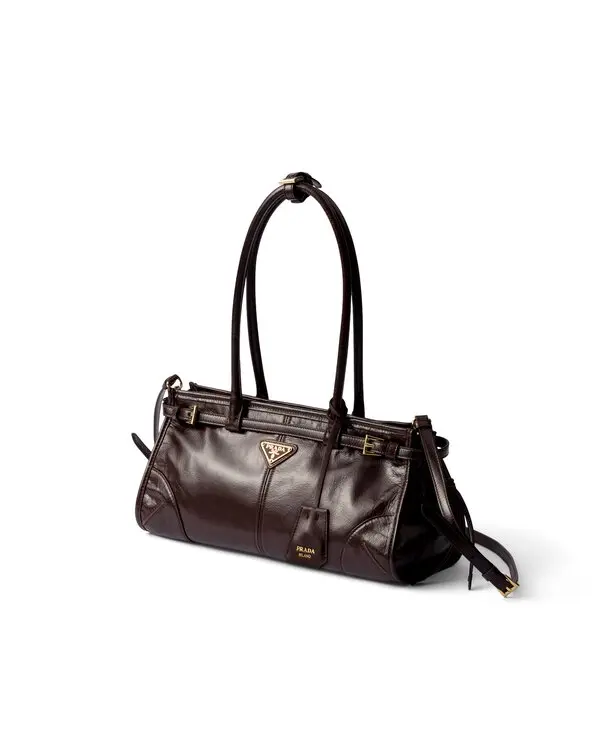 Prada Bonnie Medium Leather Bag - Brown
