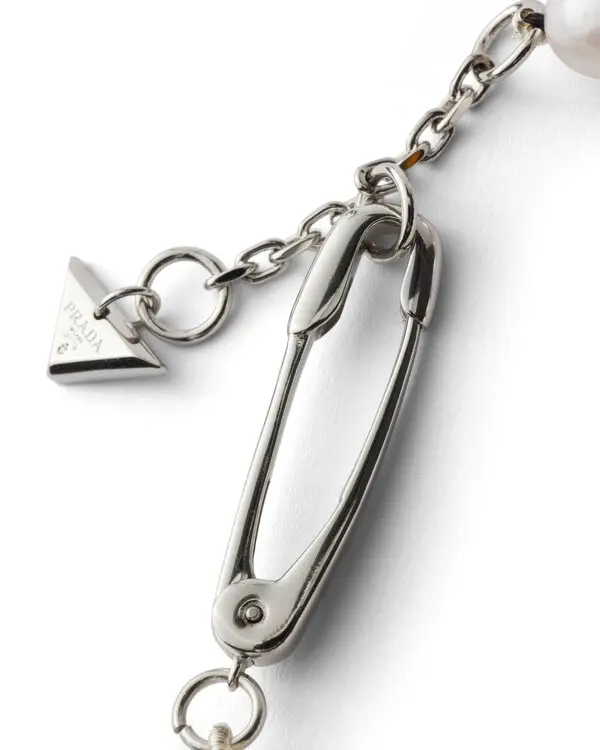 Prada Metal Bracelet With Pearls