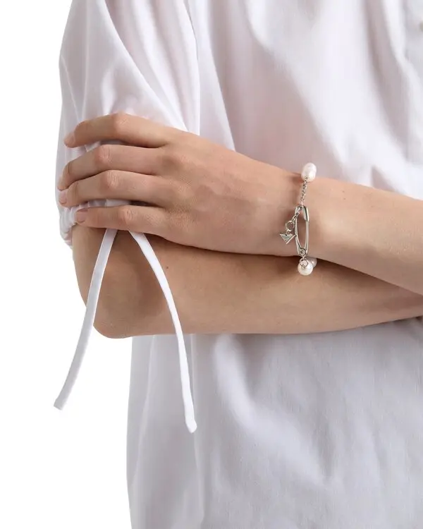 Prada Metal Bracelet With Pearls
