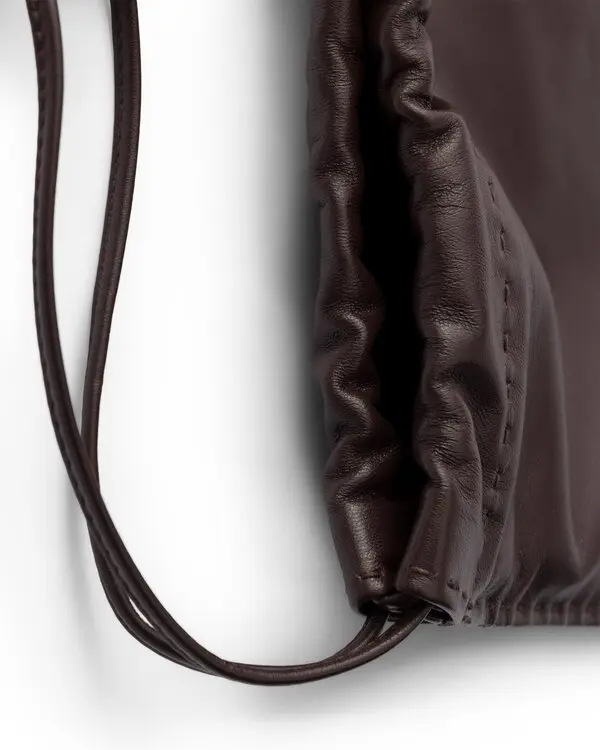 Prada Wish Nappa Leather Pouch - Brown