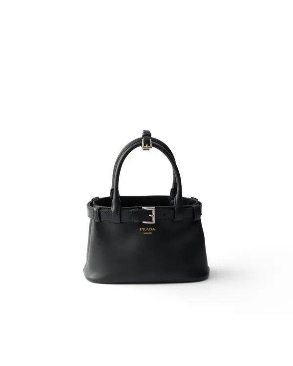 Prada Buckle Small Leather Bag With Belt