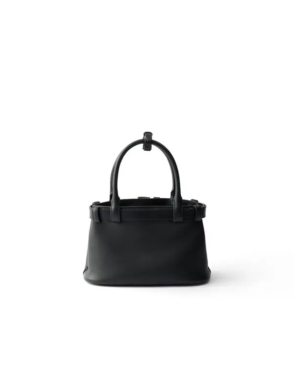 Prada Buckle Small Leather Bag With Belt