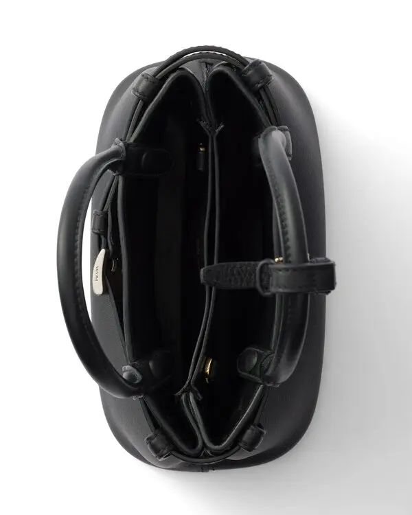 Prada Buckle Small Leather Bag With Belt