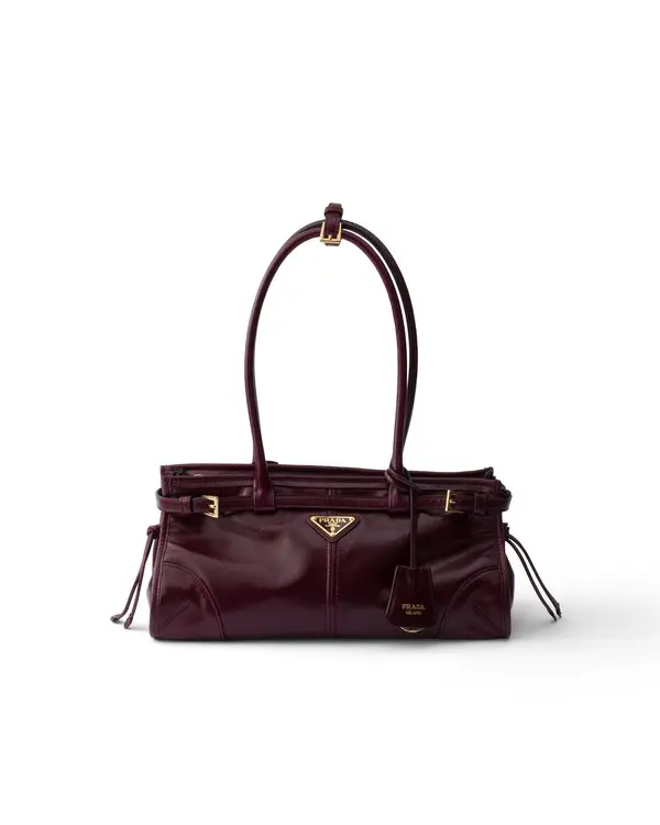 Prada Bonnie Medium Leather Bag - Red