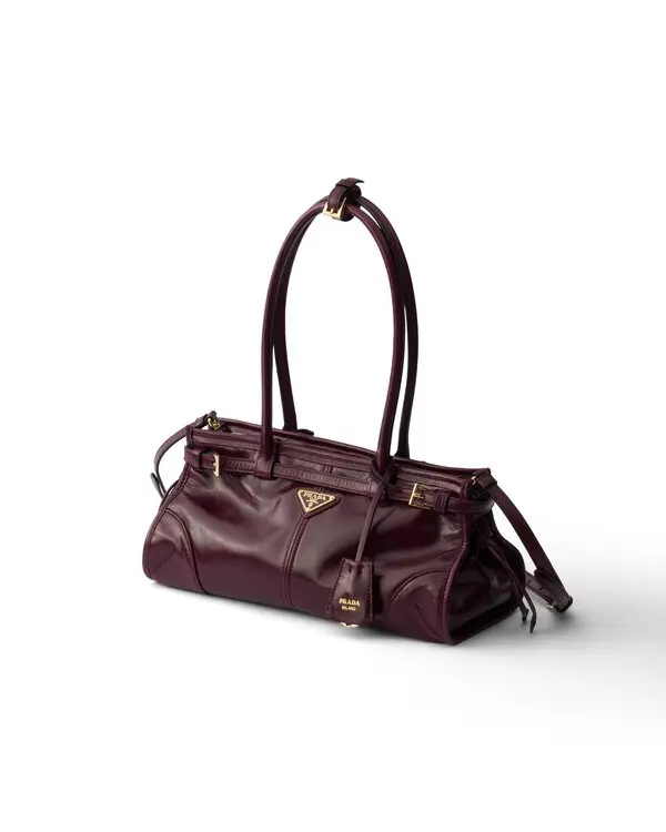 Prada Bonnie Medium Leather Bag - Red