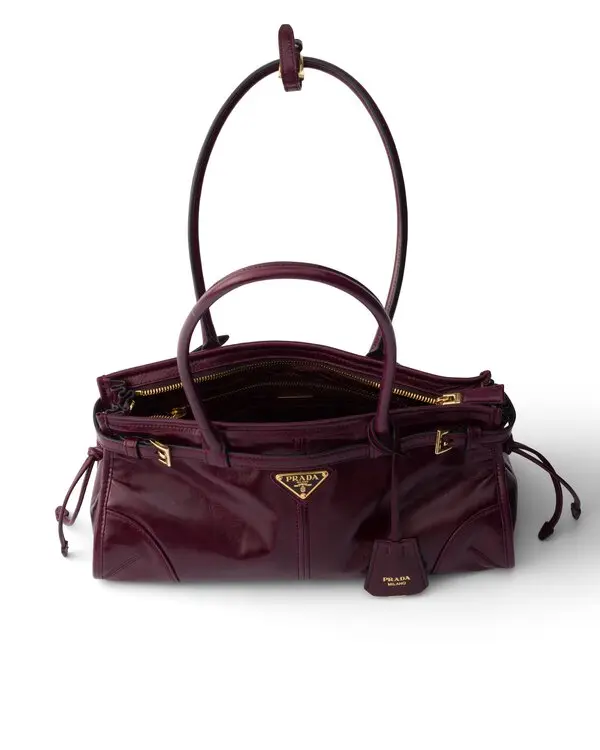 Prada Bonnie Medium Leather Bag - Red