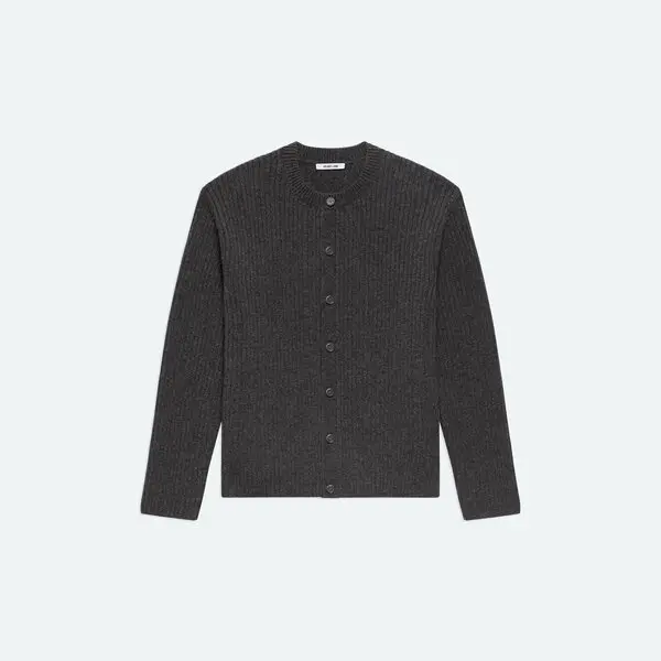 Helmut Lang Rib Crew Cardigan - Graphite