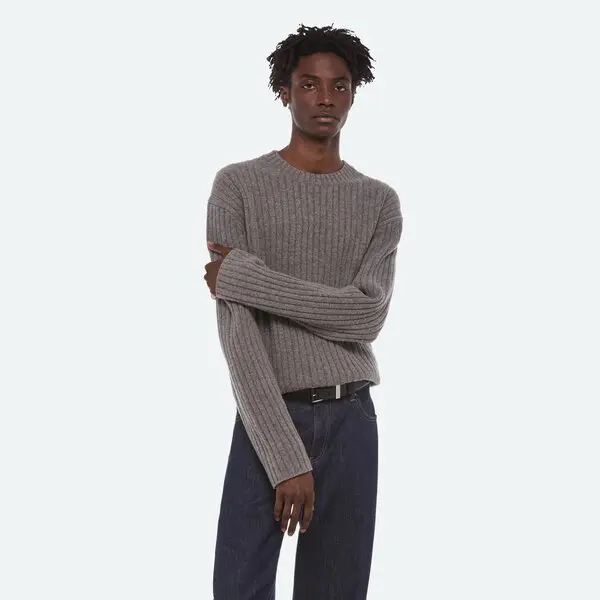 Helmut Lang Rib Crew - Mid Grey