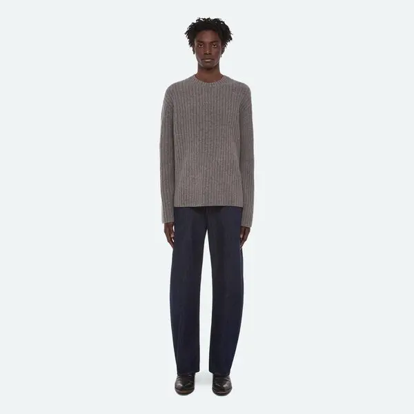 Helmut Lang Rib Crew - Mid Grey