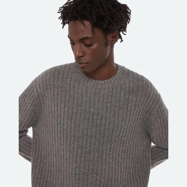 Helmut Lang Rib Crew - Mid Grey