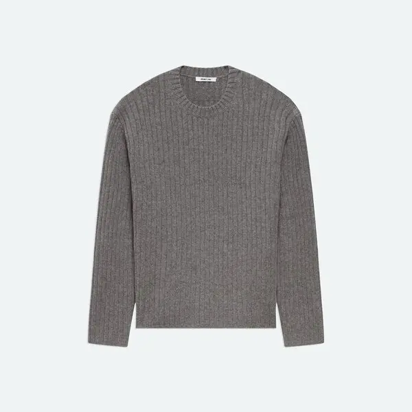 Helmut Lang Rib Crew - Mid Grey
