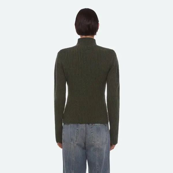Helmut Lang Wool Mock-neck Sweater - Thyme