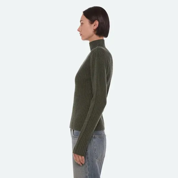Helmut Lang Wool Mock-neck Sweater - Thyme