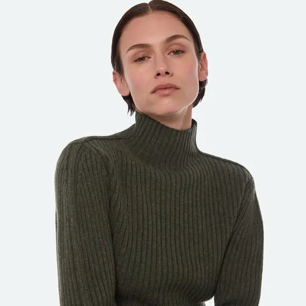 Helmut Lang Wool Mock-neck Sweater - Thyme