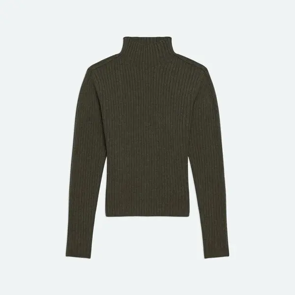 Helmut Lang Wool Mock-neck Sweater - Thyme