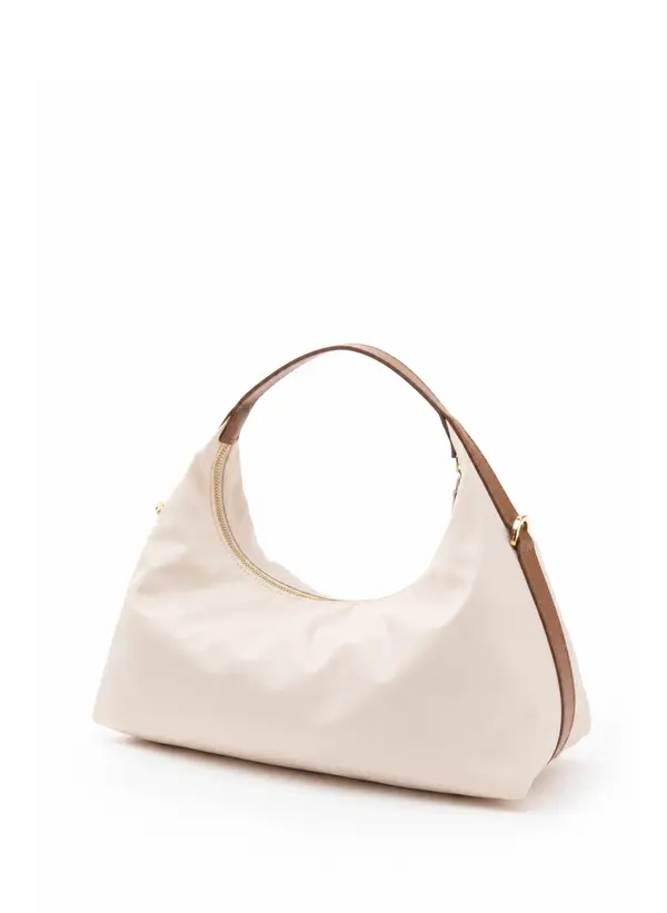 ELLEME Le Nylon Medium Nylon/leather Trimming - Beige/cognac