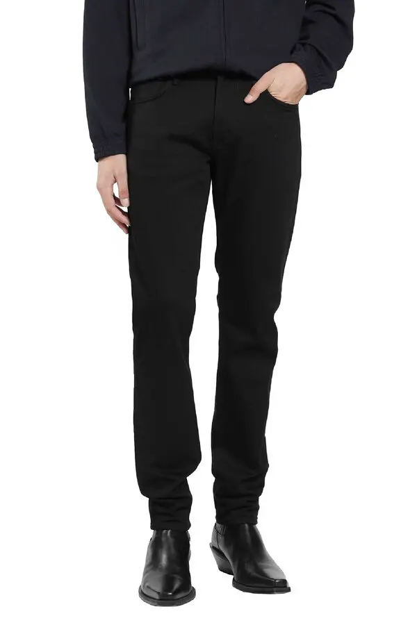 Emporio Armani Stretch Cotton Denim Slim Fit Jeans - Black