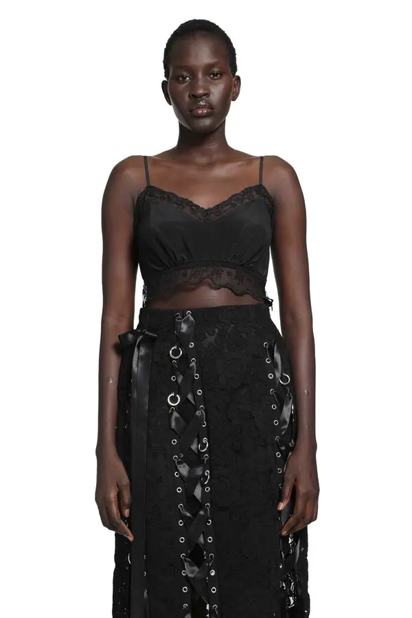 Simone Rocha Lace Trim Negligee Bralette