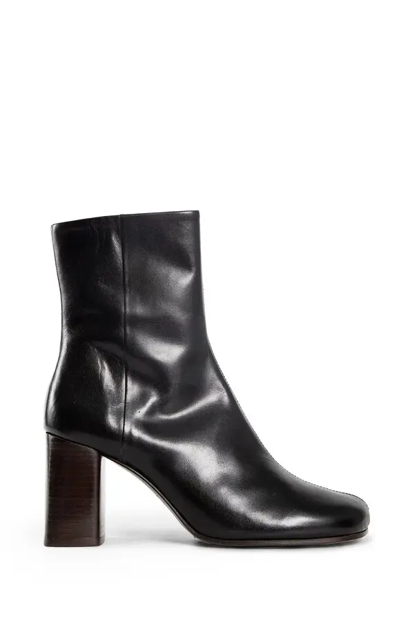 LEMAIRE Anatomic Leather Ankle Boots - Black