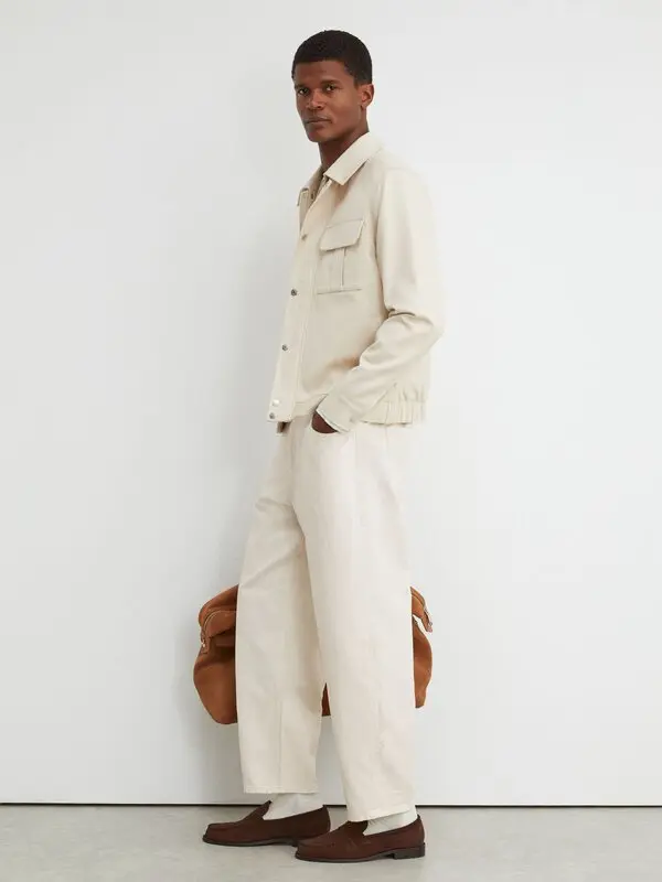 REISS Freddie Barrel-leg Jeans