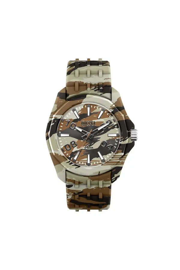 DIESEL® Stinger Camo Silicone Watch - Multicolor