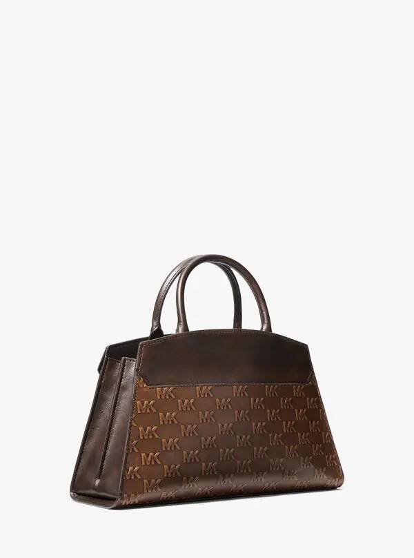Michael Kors Greta Medium Logo Embossed Satchel