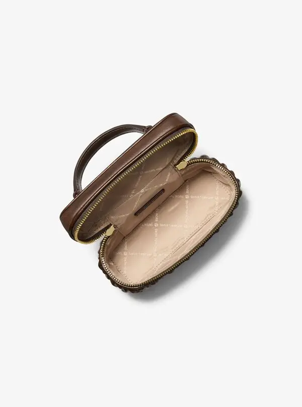 Michael Kors Vivi Small Matelassé Burnished Vanity Crossbody Bag