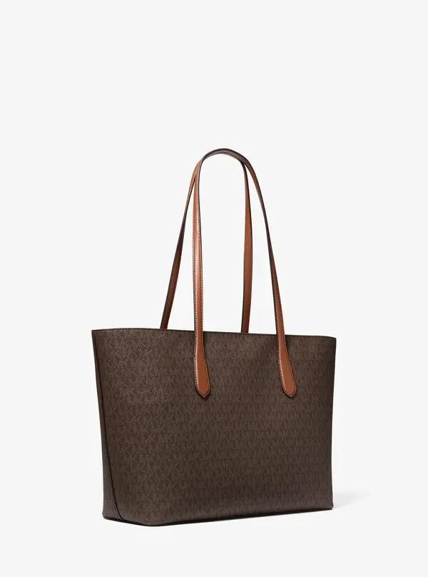 Michael Kors Arden Large Signature Logo Tote Bag - Brown