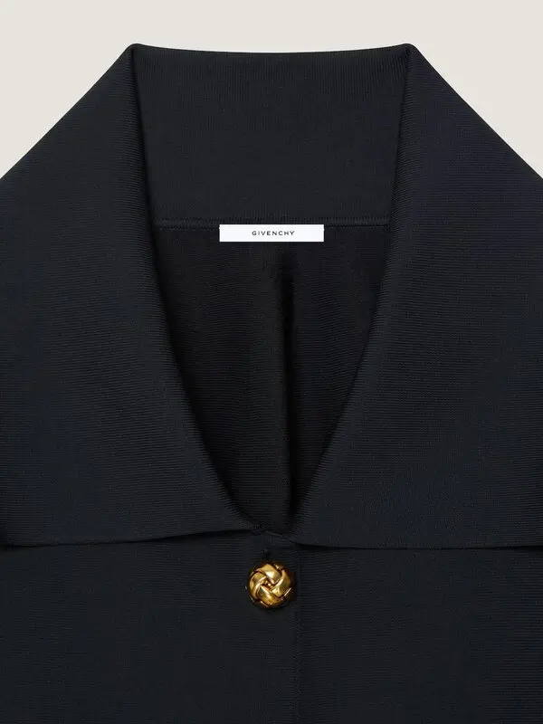 Givenchy Cropped Cocoon Jacket In Compact Knit