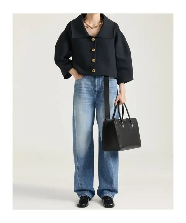 Givenchy Cropped Cocoon Jacket In Compact Knit