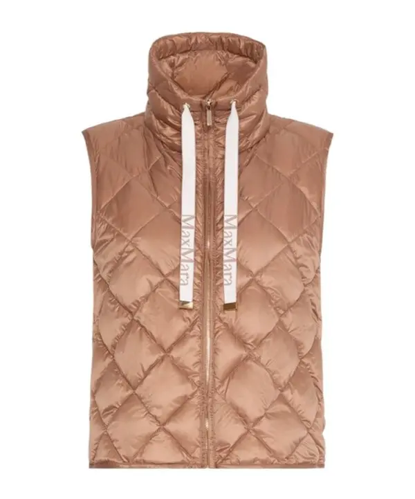 Max Mara Quilted Down Vest - Winter Camel