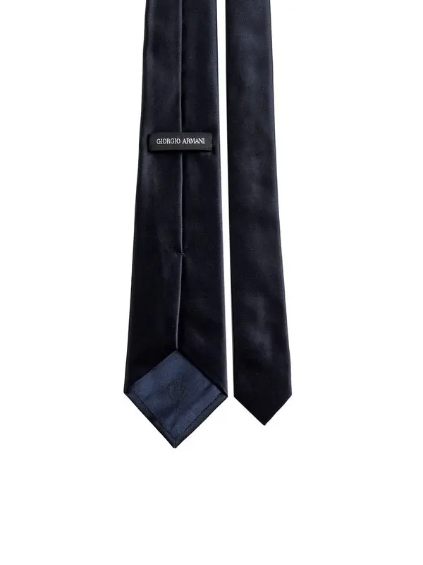 Giorgio Armani Satin Neck Tie - Blue