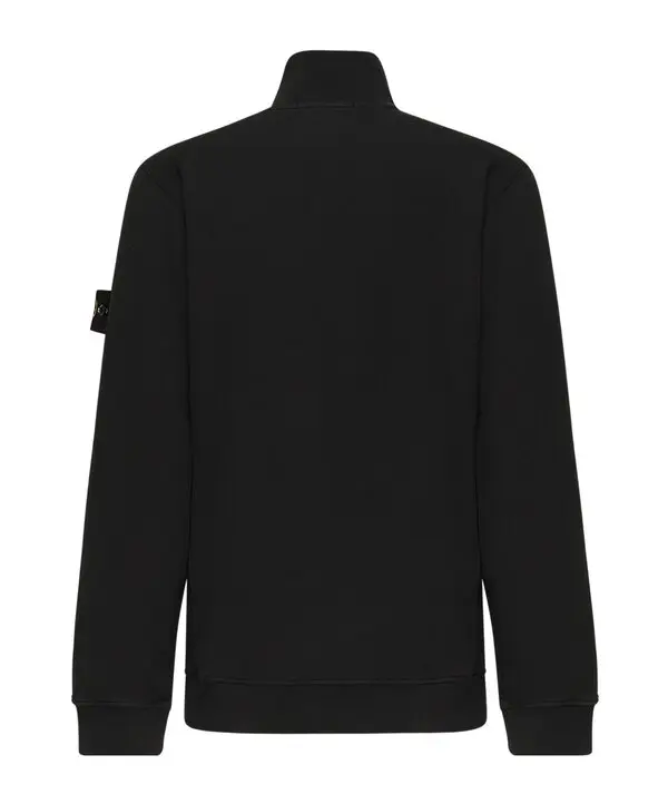 Stone Island Logo Patch Half-zipped Sweatshirt