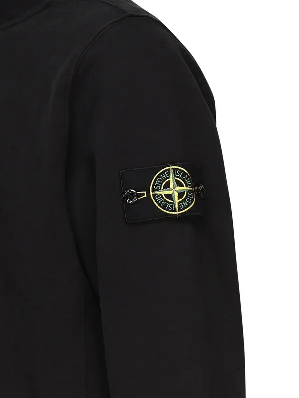 Stone Island Logo Patch Half-zipped Sweatshirt